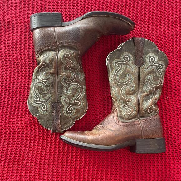Ariat | Shoes | Ariat Quickdraw Western Boots Womens Brown Style 004720 ...